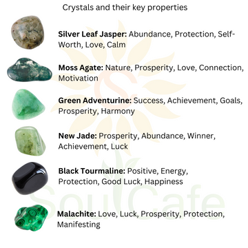 Good Luck Crystal Gemstone Stretch Bead Bracelet - Soul Cafe Gift Box ...